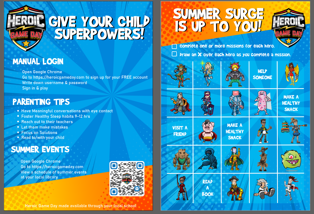 Give your child superpowers! - Heroic Game Day